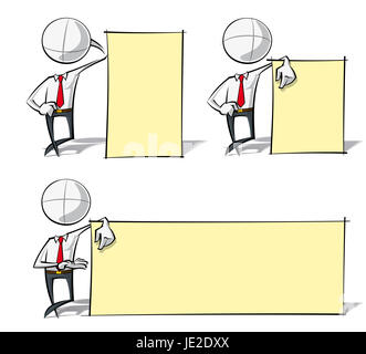 Sparse vector illustration of a of a generic Business cartoon character ...