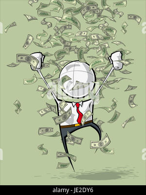 Sparse vector illustration of a of a generic Business cartoon character ...