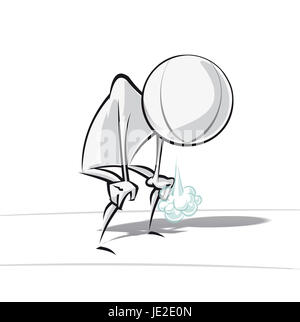 Sparse vector illustration of a of a generic cartoon character in a ...
