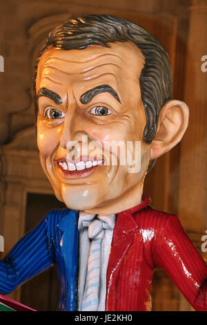 US President Donald Trump recreated in papier-mâché at the Piazza del ...