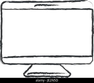 monochrome blurred silhouette of screen monitor and financial risk graphic Stock Vector Image ...