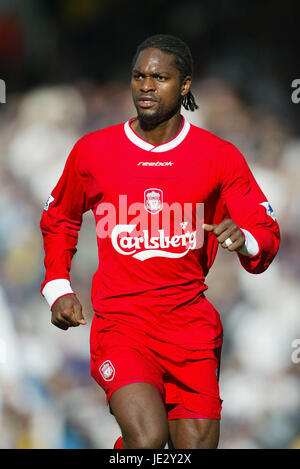 SALIF DIAO LIVERPOOL FC ELLAND ROAD LEEDS 19 October 2002 Stock Photo ...