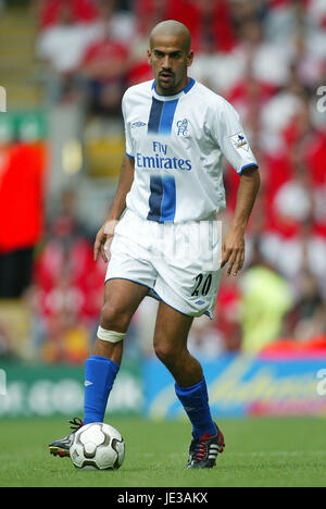 JUAN SEBASTISN VERON CHELSEA FC ANFIELD LIVERPOOL ENGLAND 17 August ...