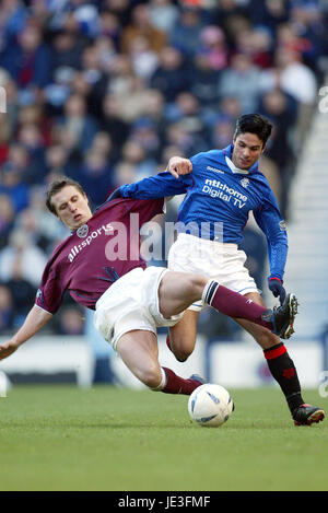 SCOTT SEVERIN & MIKEL ARTETA GLASGOW RANGERS V HEARTS IBROX GLASGOW 15 ...