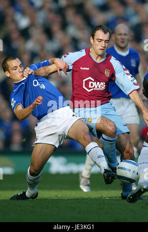 LEON OSMAN & GAVIN MCCANN EVERTON V ASTON VILLA GOODISON PARK LIVERPOOL ...