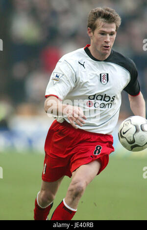 BRIAN MCBRIDE FULHAM FC MOLINEUX WOLVERHAMPTON ENGLAND 21 February 2004 ...