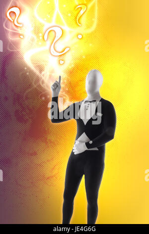 man mime question faq Stock Photo - Alamy