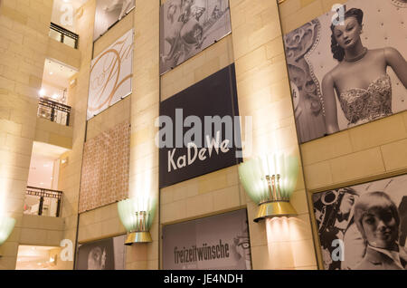 Interior of famous KaDeWe (Kaufhaus des Westens) department store at ...