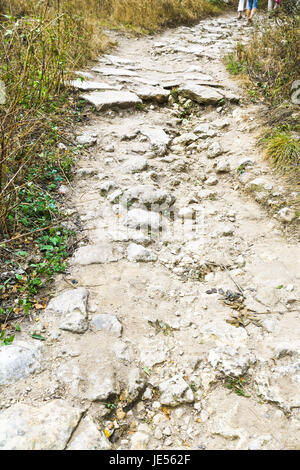 Castle of medieval town chufut-kale on mountain in Crimea Stock Photo ...