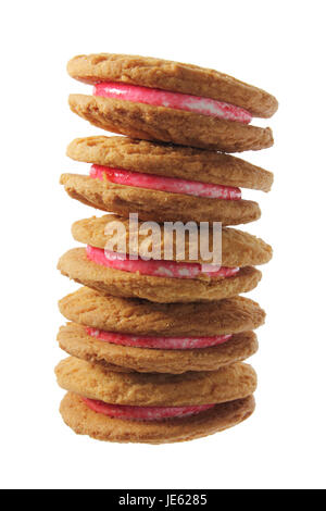 Stack of Jam and Cream biscuits Stock Photo - Alamy