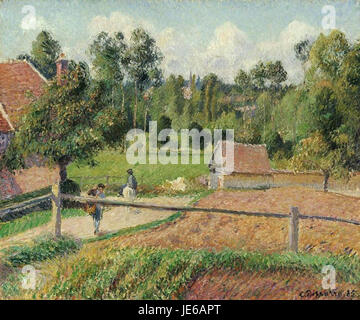 Camille Pissarro, View from the Artist's Window, Éragny (Vue de la ...
