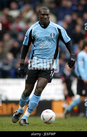 PAPA BOUBA DIOP FULHAM FC CITY OF MANCHESTER STADIUM MANCHESTER ENGLAND ...