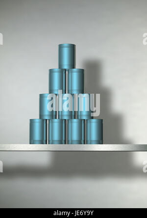 Tin can throwing Pyramid of tins stacked aluminum cans for throwing ...