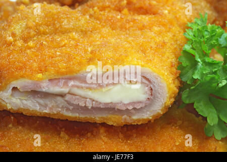 Cordon bleu in detail as background. Shot in studio Stock Photo - Alamy