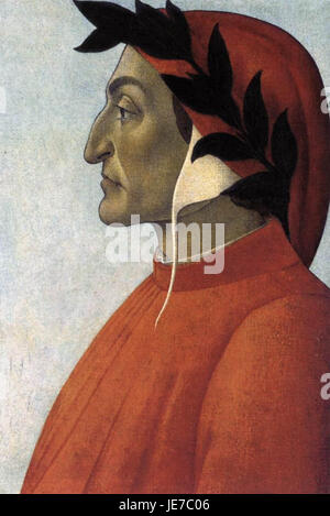 This artwork depicts Dante Alighieri, the Italian poet and philosopher ...