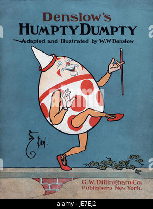 The illustration from Denslow's 'Humpty Dumpty' depicts a scene from ...