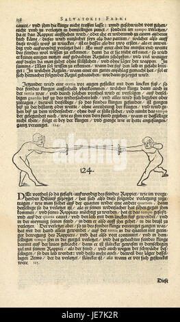 A medieval manuscript, 'De Fechten' by Fabri, depicting various combat ...
