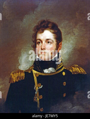 The painting 'The Battle of Lake Erie' by J. Perry Newell depicts the ...