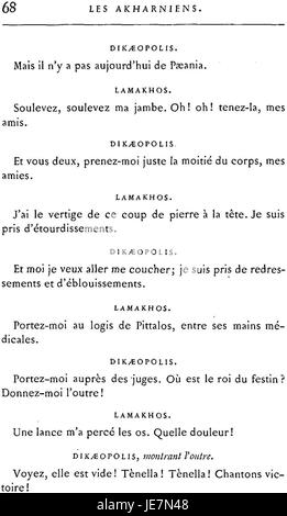 'Aristophane I' refers to a work or performance related to Aristophanes ...