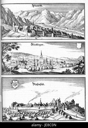 'De Merian Sueviae' is a historical map or illustration of the Swabian ...