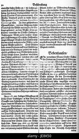 A detailed map from 'De Merian Sueviae,' depicting the region of Swabia ...