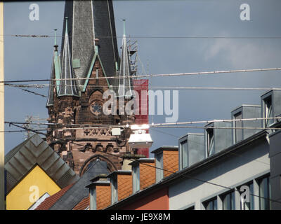 The image shows Saarbrücken, the capital city of the Saarland region in ...