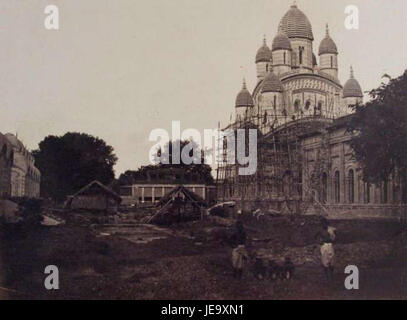 Old Dakshineswar Kali Temple map Stock Photo - Alamy