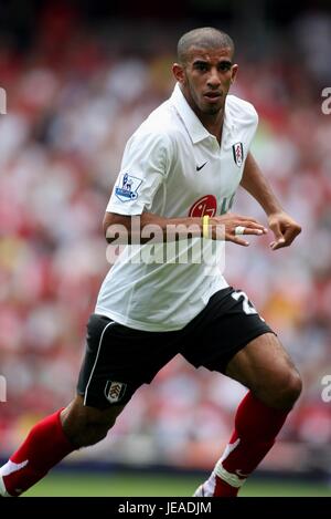 HAMEUR BOUAZZA FULHAM FC EMIRATES STADIUM LONDON ENGLAND 12 August 2007 ...