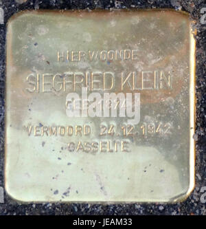 The Stolpersteine (stumbling stones) in Stadskanaal, Netherlands, are ...