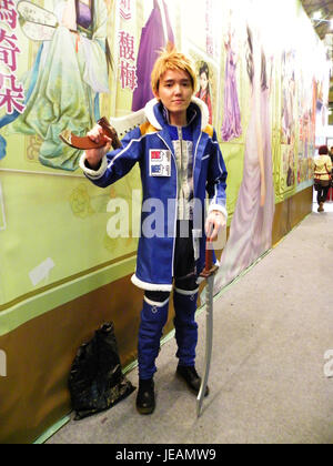 A cosplayer at a cosplay event at an expo in Hong Kong, July 5, 2026 ...