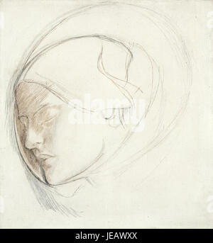 This study by Dante Gabriel Rossetti, titled 'Sibylla Palmifera ...