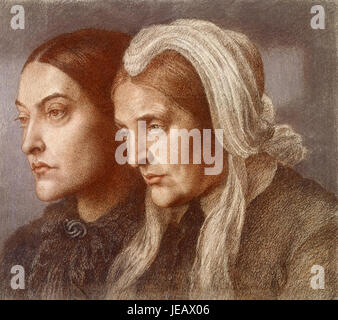 Dante Gabriel Rossetti with his sisters Christina and Maria and their ...