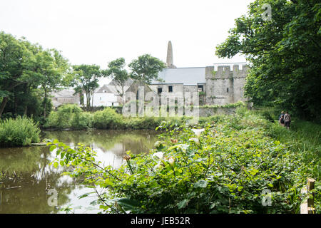 Lake,and,Old Priory,Caldey,Caldy,Island,Caldey Island,monastic ...