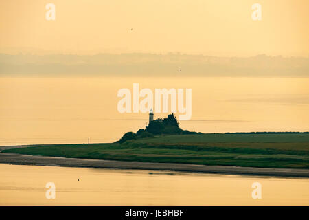 Hale lighthouse on the river Mersey at sunset Stock Photo - Alamy