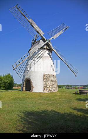 Germany, North Rhine-Westphalia, Hille, Eickhorster windmill, half ...