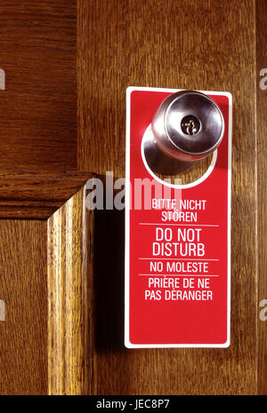 Peace and Quiet (Please Do Not Disturb) Hotel Room Sign, USA Stock ...