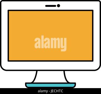 silhouette color sections of lcd monitor Stock Vector Image & Art - Alamy