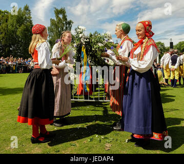 Midsummer in Sweden (Skansen Stock Photo - Alamy
