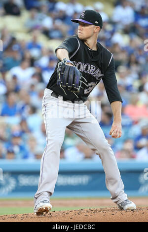 Colorado Rockies starting pitcher Kyle Freeland works against the ...