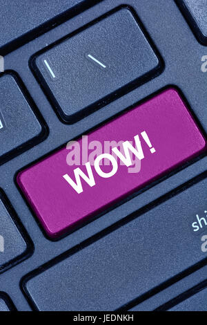 wow button on computer keyboard key Stock Photo - Alamy