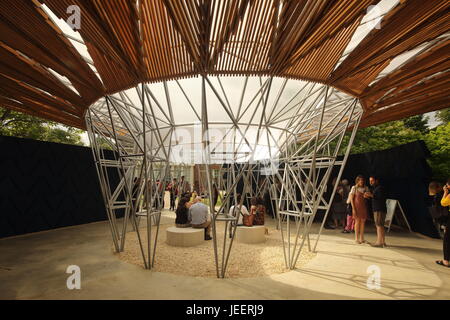 The open air terrace of Royal pavilion, decorated with ochre garden ...