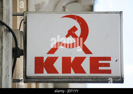 Logo of the Communist party of Greece KKE Stock Photo: 43347313 - Alamy