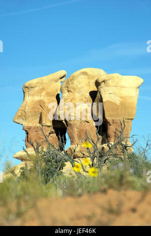 Rocks in the Devil's guards in Utah, North America, Felsen im Devil´s ...