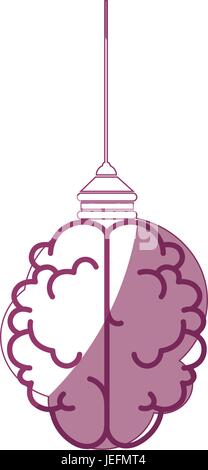 Brain hanging icon over white background vector illustration Stock ...