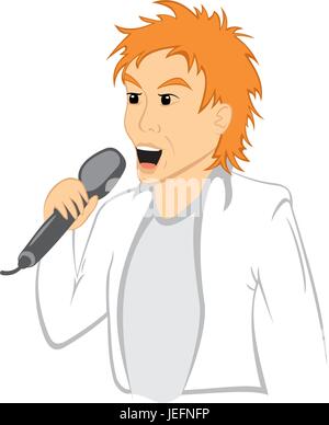 cartoon man singing Stock Vector Image & Art - Alamy