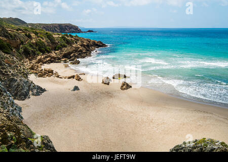 Masua beach in west coast of Sardinia, Italy Stock Photo - Alamy