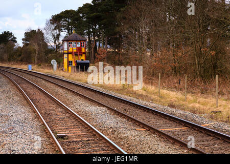 Signal Box at Settle Station on the Settle Carlisle Railway Stock Photo ...