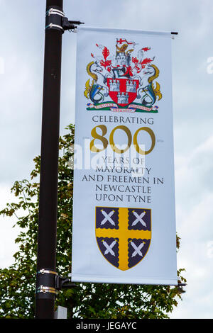 The Coat of Arms of Newcastle-upon-Tyne and Jesmond Dene Stock Photo ...