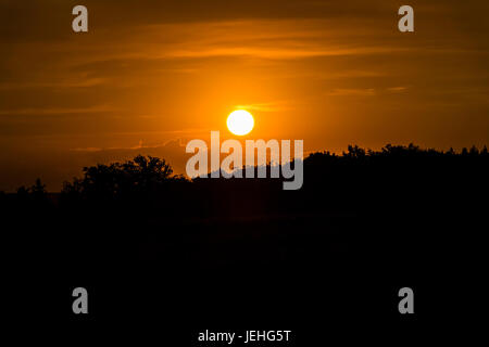 Beautiful bright saturated views of nature on a background of sunset ...