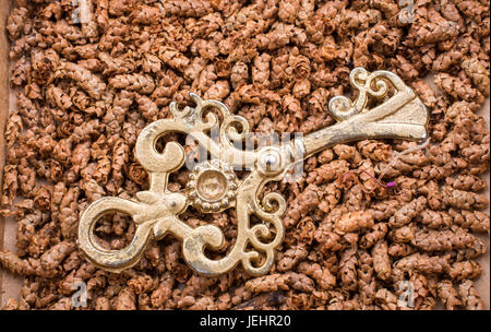 Plenty of Retro styled golden color keys Stock Photo - Alamy